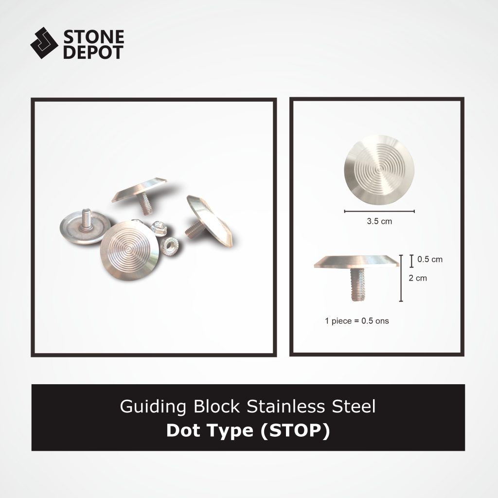 Jual Guiding Block Stainless Steel Murah Harga Pabrik by JualBatuAlam.com