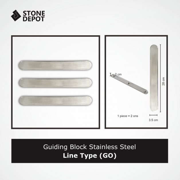 Jual Guiding Block Stainless Steel Murah Harga Pabrik by JualBatuAlam.com