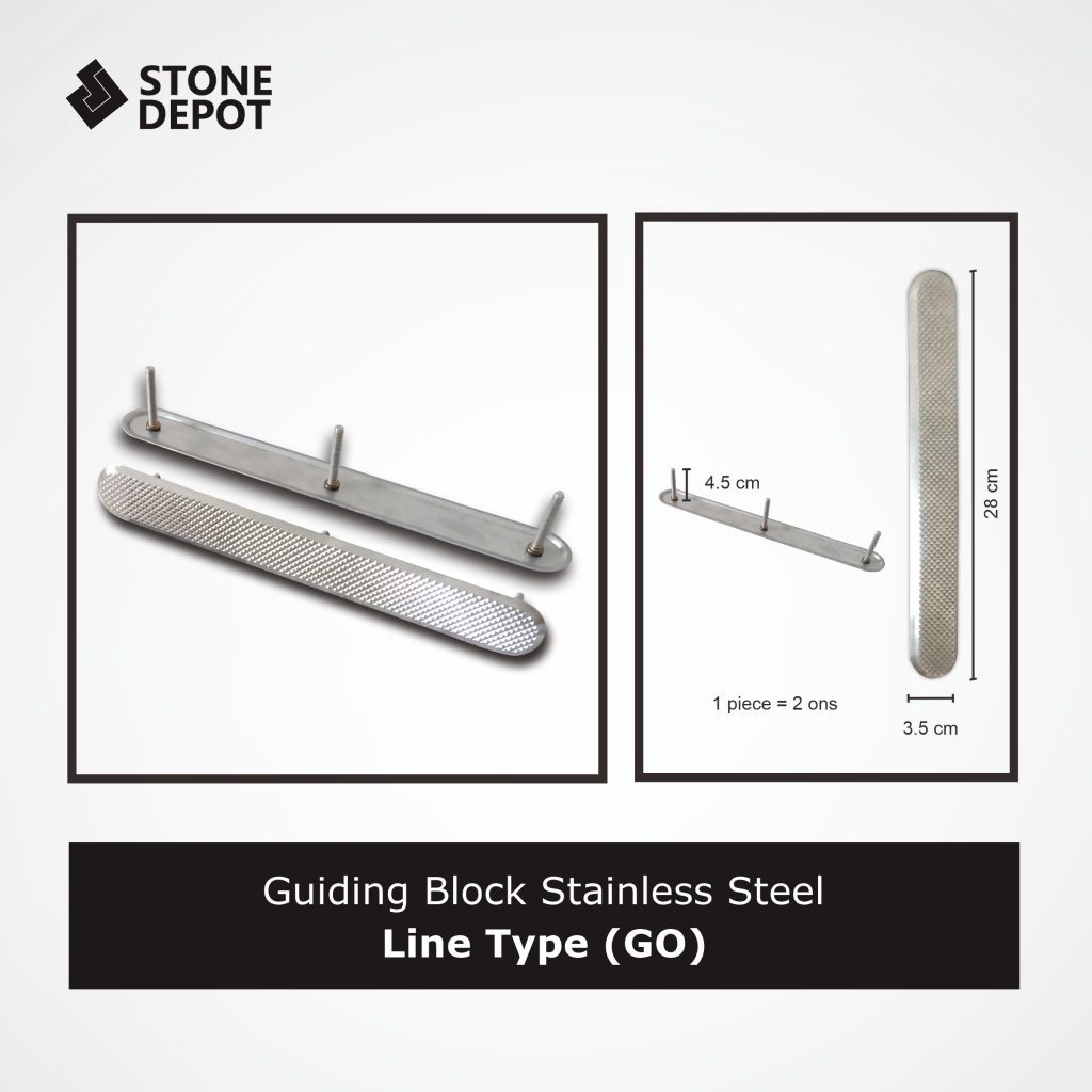 Jual Guiding Block Stainless Steel Murah Harga Pabrik by JualBatuAlam.com