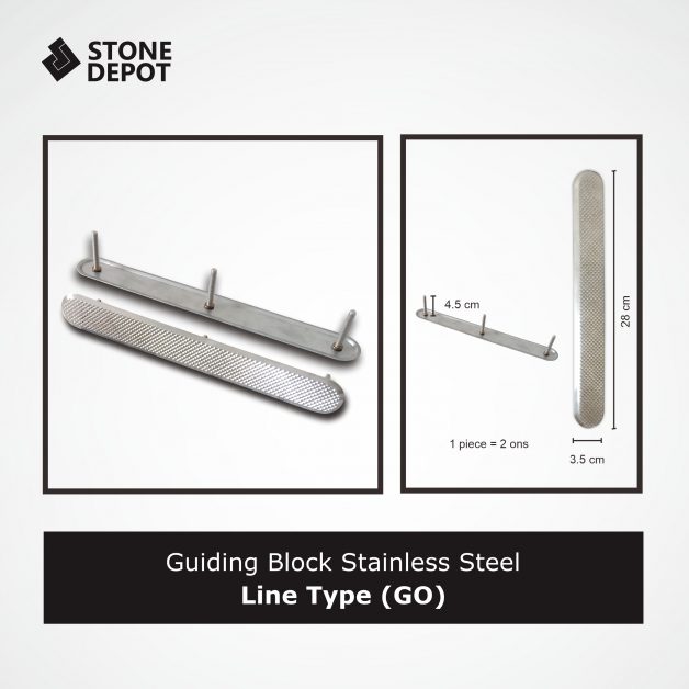 Jual Guiding Block Stainless Steel Murah Harga Pabrik by JualBatuAlam.com